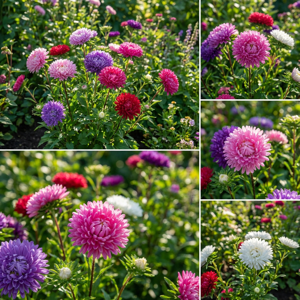 Aster Starlight Mixed Colors Callistephus Chinensis – Vibrant Garden ...